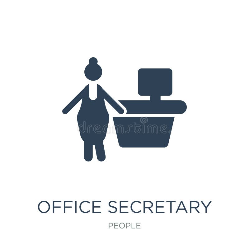 Secretary Icon in Trendy Design Style. Secretary Icon Isolated on White ...