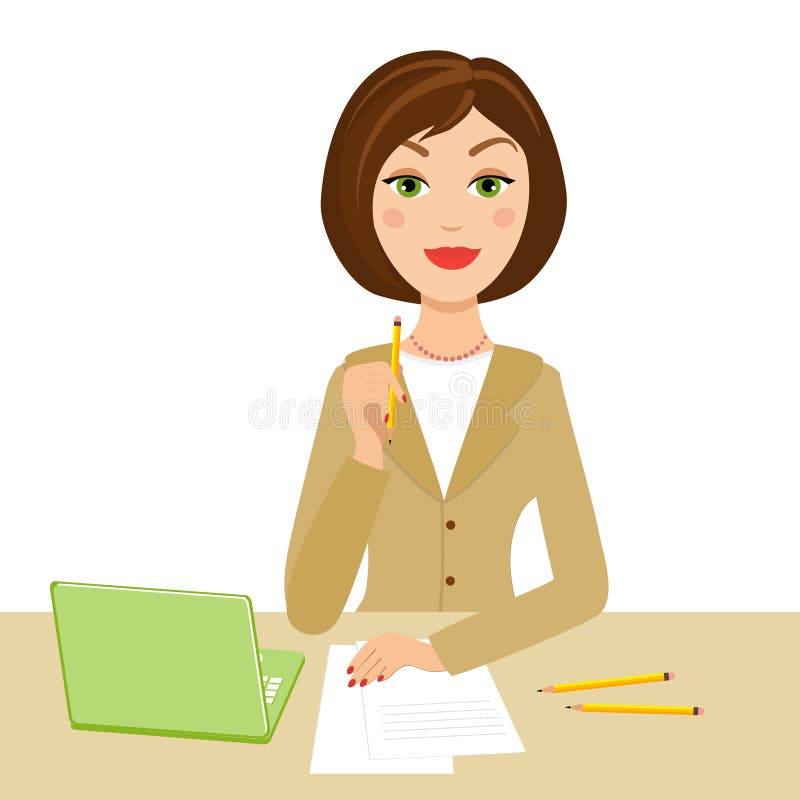 Office secretary stock vector. Illustration of business - 40200075