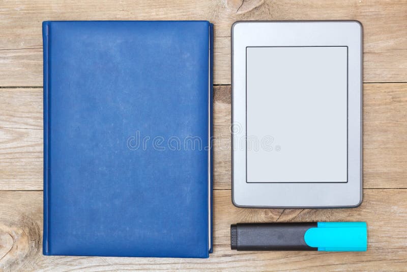Office Set: Diary, E-book and Marker Stock Image - Image of workspace ...