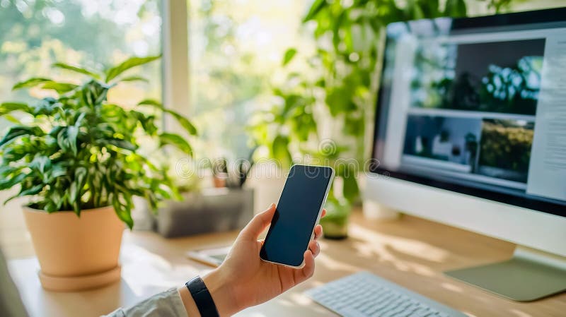 An Office Setting Featuring a Bright and Inviting Environment Stock ...