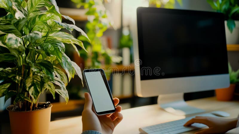 An Office Setting Featuring a Bright and Inviting Environment Stock ...