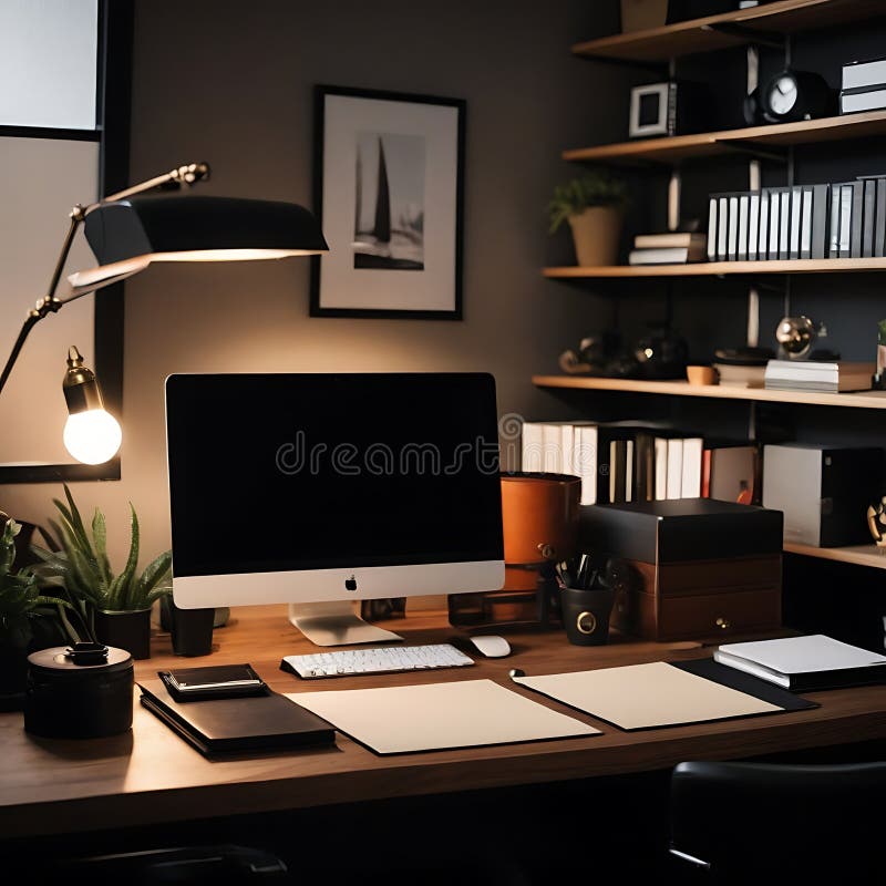 Office Setup with Folders in a Creative Studio Setting Stock Image ...