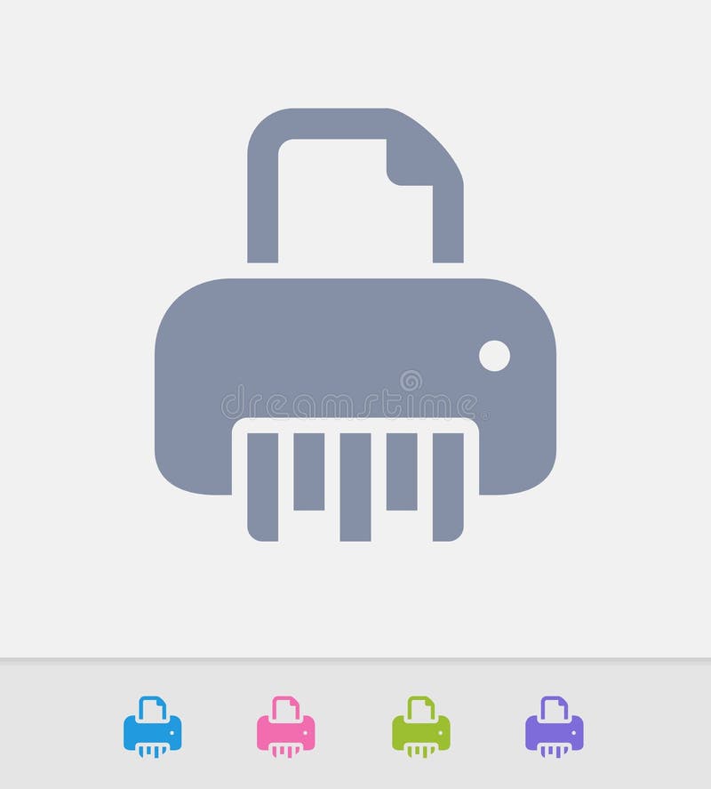Office Shredder - Granite Icons Stock Vector - Illustration of icons ...