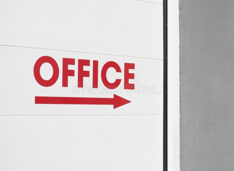 Office sign stock image. Image of wall, left, horizontal - 65407495