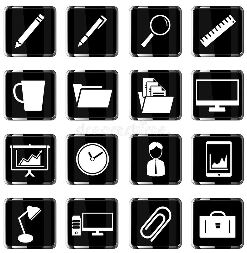 Office simply icons stock vector. Illustration of circle - 66012432