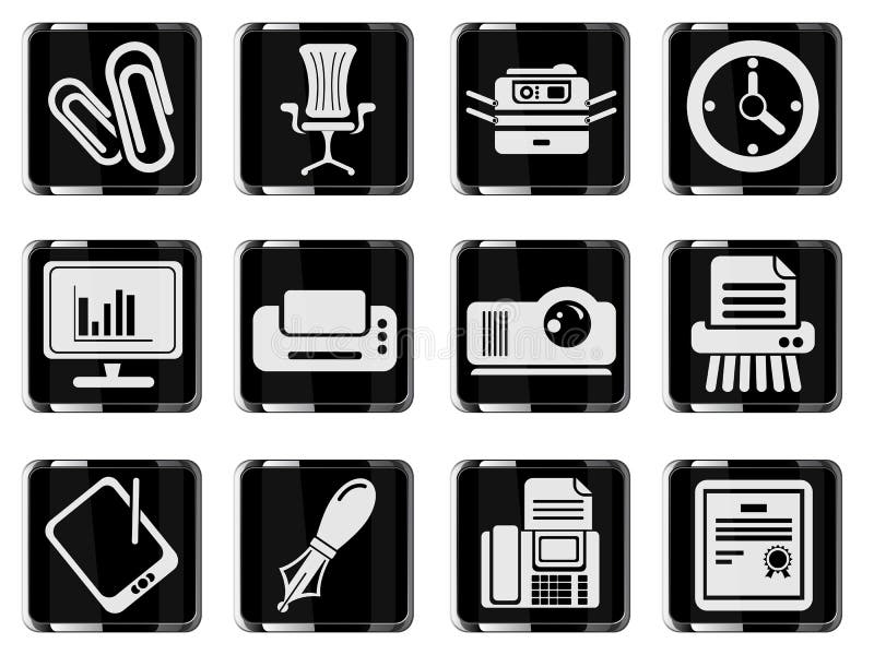 Office simply icons stock vector. Illustration of money - 66012996