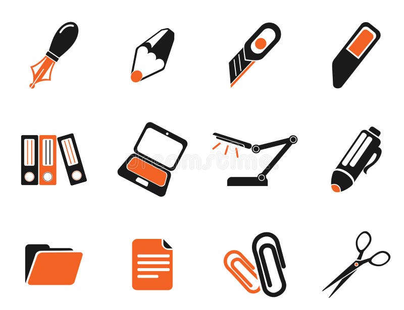 Office simply icons stock vector. Illustration of envelope - 66017400