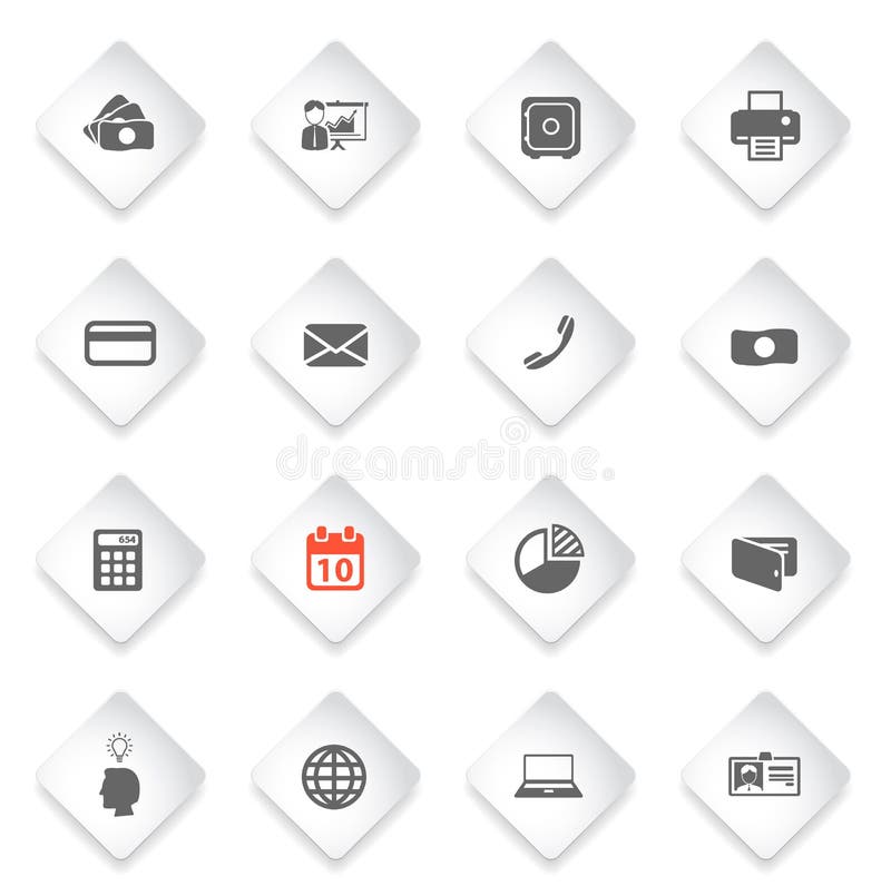 Office simply icons stock vector. Illustration of office - 66723896