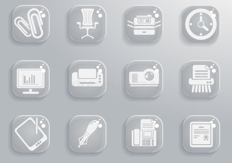 Office simply icons stock photo. Image of screen, worker - 88684746