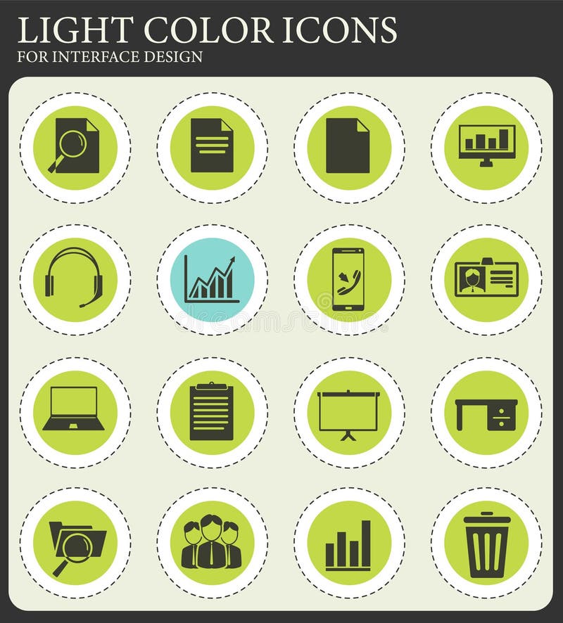 Office simply icons stock vector. Illustration of briefcase - 154224496