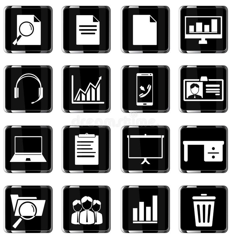 Office simply icons stock vector. Illustration of business - 66012433