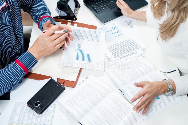 Office situation stock image. Image of graphs, meeting - 78639395