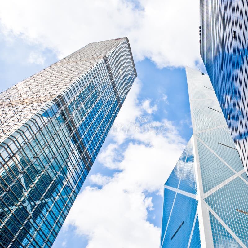 Office Skyscraper Buildings Stock Image - Image of cloudscape ...