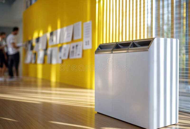 Office Sorting Bin by Yellow Wall, Generative Ai Stock Illustration ...