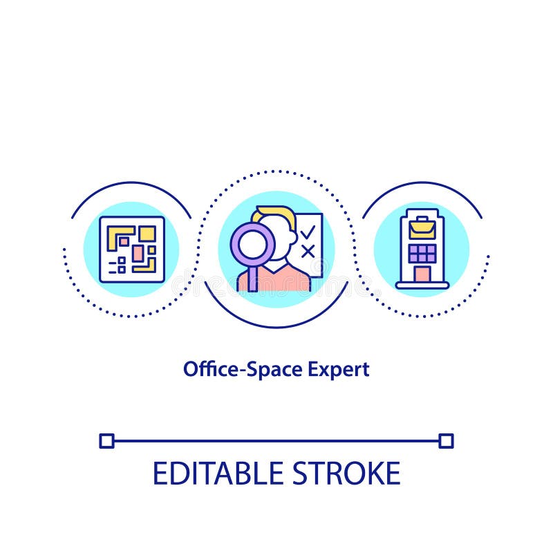 Office Space Green Concept Icon Stock Vector - Illustration of complex ...