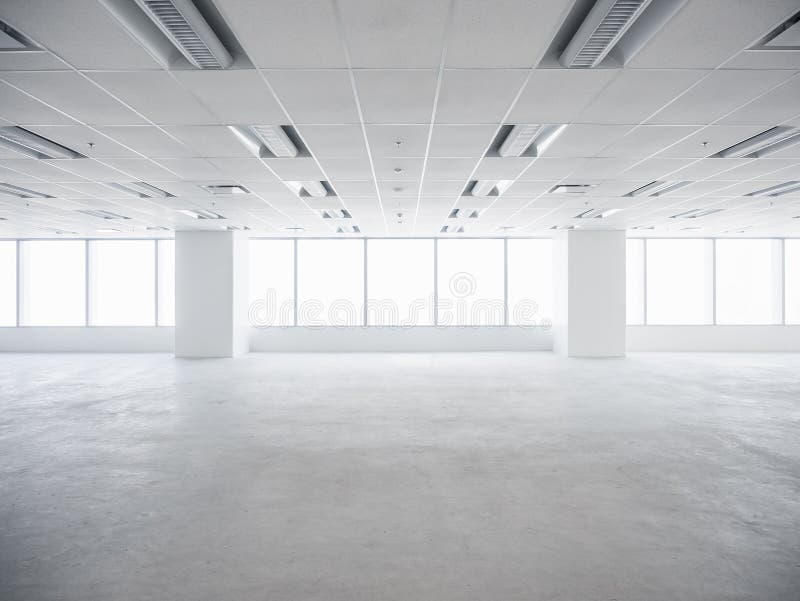 Office Space Interior Building for Rent Modern Architecture Stock Image ...