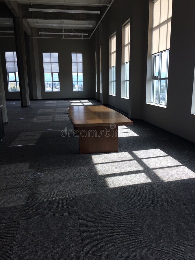 Office Space in Office Tower Stock Image - Image of ceiling, space ...