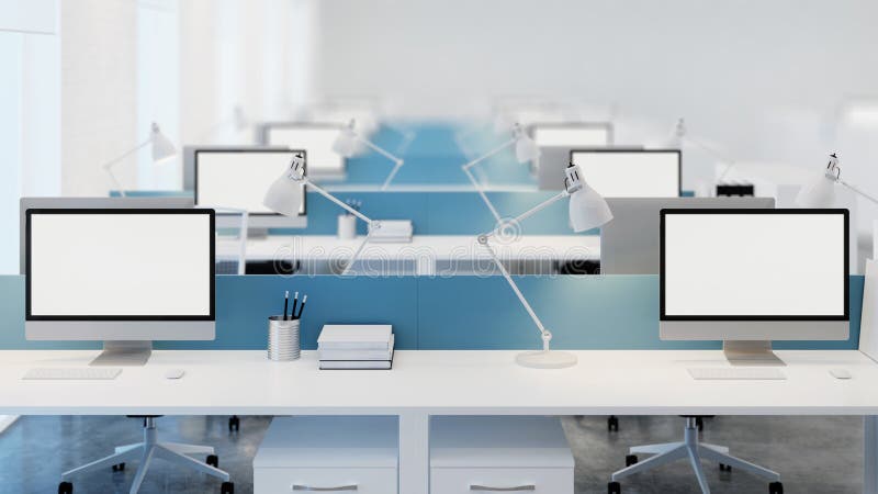 Office Space. Open Space. Design of Office Stock Illustration ...