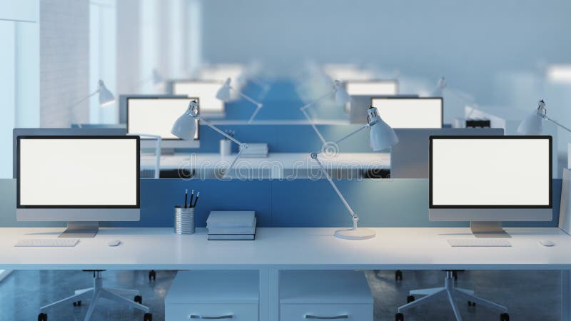 Office Space. Open Space. Design of Office Stock Illustration ...