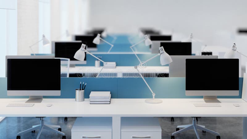 Office Space. Open Space. Design of Office Stock Illustration ...