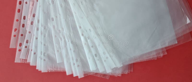 Office Stack of White Transparent Files for Documents Closeup Stock ...