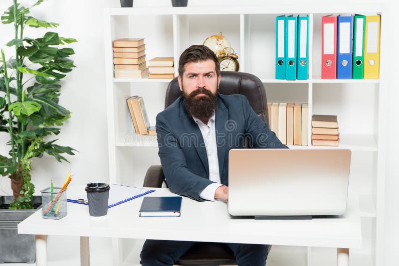 Office Staff Concept. Office Routine. Businessman in Charge of Business ...