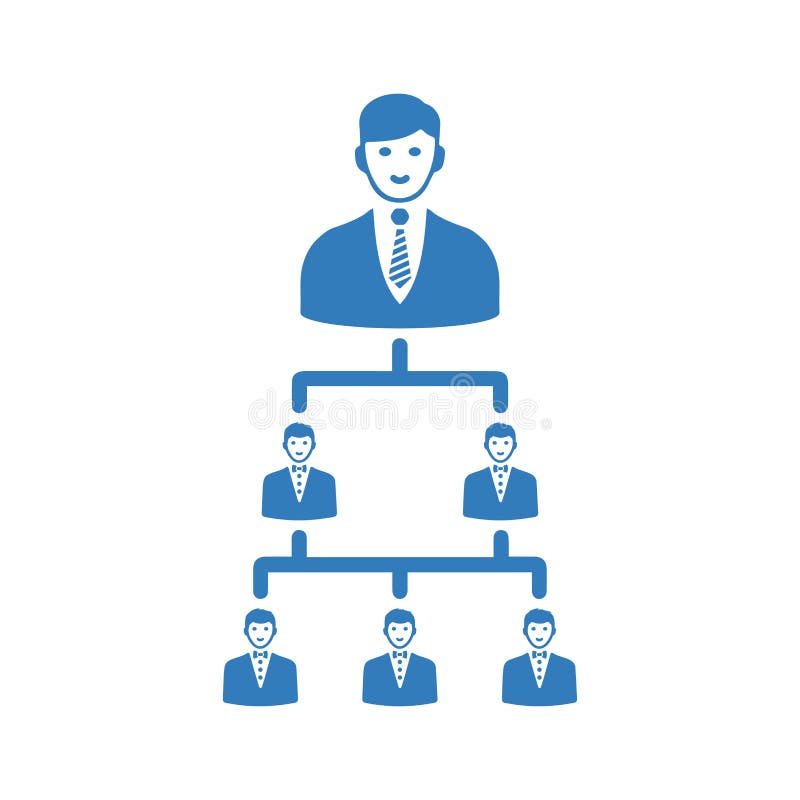 Office Staff Management Icon / Blue Color Stock Vector - Illustration ...