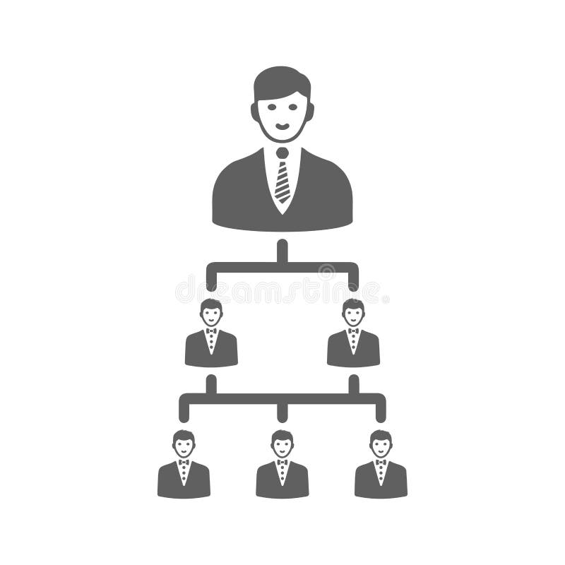 Office Staff Management Icon / Gray Color Stock Vector - Illustration ...