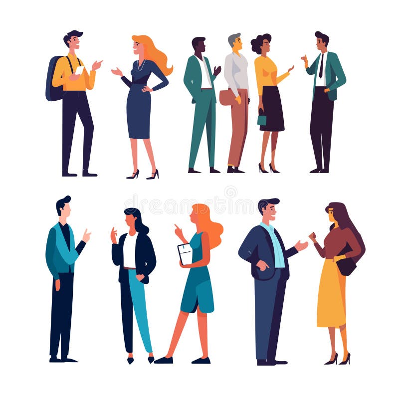 Office Staff Work and Communication Head and Subordinates Various ...