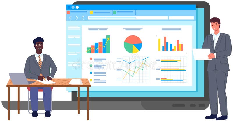 Office Workers. Co-workers. Colleagues Discuss Project Teamwork. Office ...