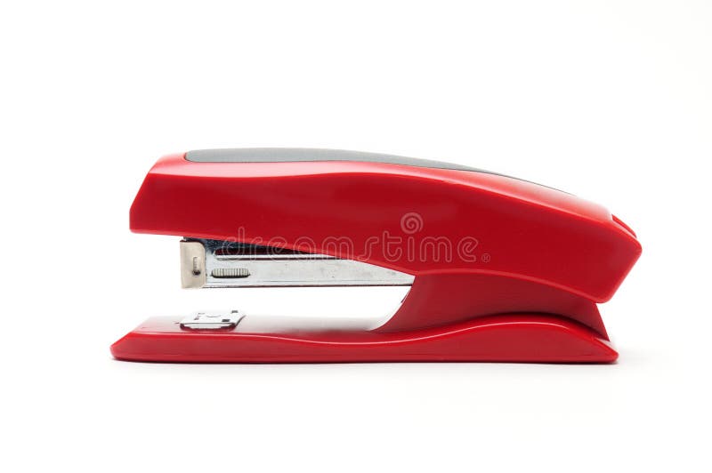 Office Stapler on a White Background Stock Photo - Image of iron, shine ...