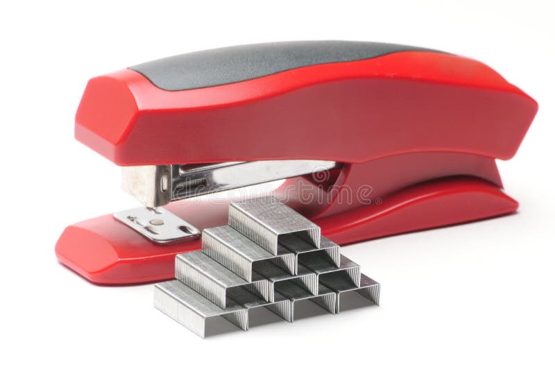 Office Stapler on a White Background Stock Photo - Image of office ...