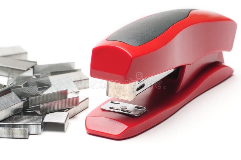 Office Stapler on a White Background Stock Photo - Image of office ...
