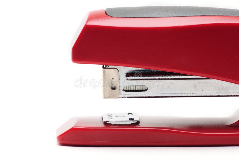 Office Stapler on a White Background Stock Photo - Image of iron, shine ...