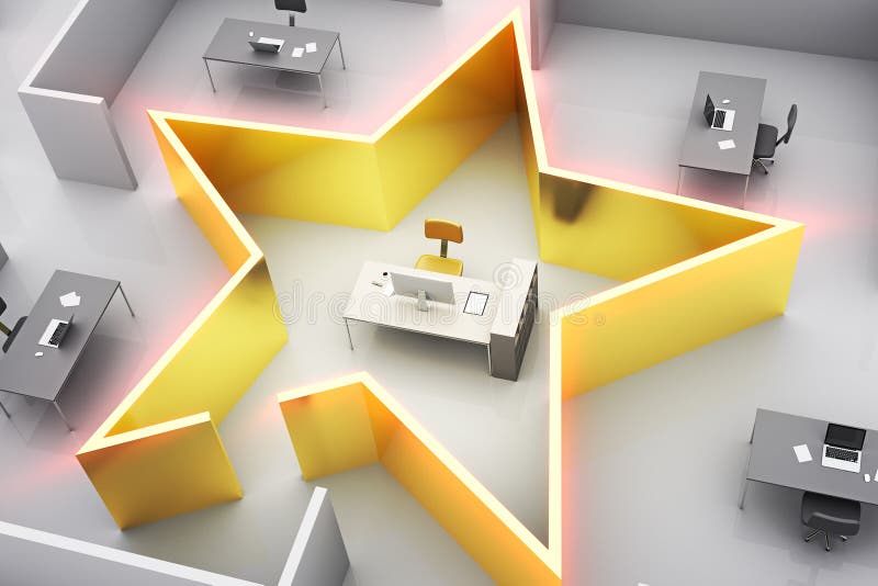 Office star concept stock illustration. Illustration of chief - 55118746