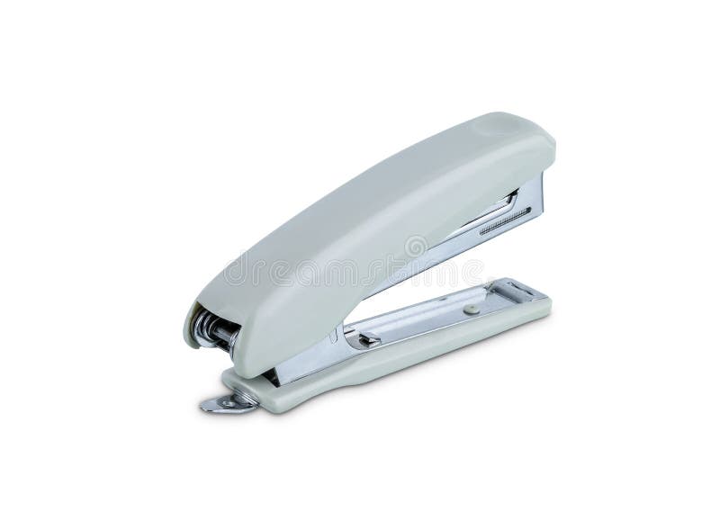 Gray Stapler on a White Background Stock Photo - Image of fastener ...