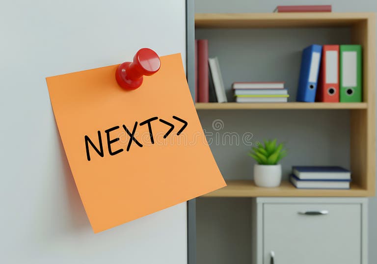 Office Sticky Note Next Message for Office Communication Background ...