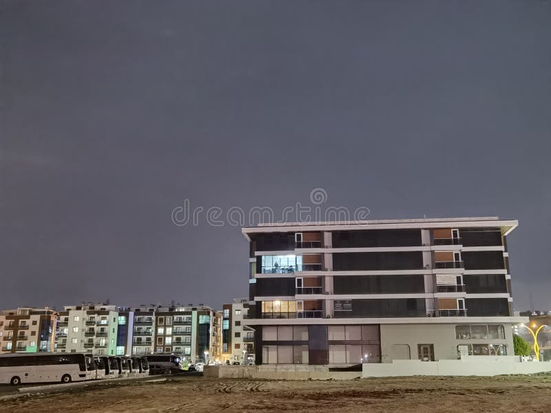 An Office that is Still Working in the Evening Editorial Photography ...