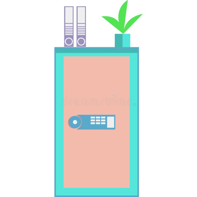 Office Strong Box Vector Safety Data Storage Icon Stock Vector ...
