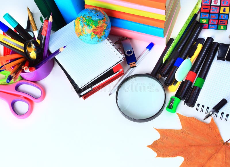 Office and Student Accessories Stock Photo - Image of education ...