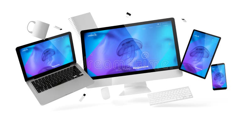 Office Stuff and Devices Floating with Responsive Cool Design we Stock ...