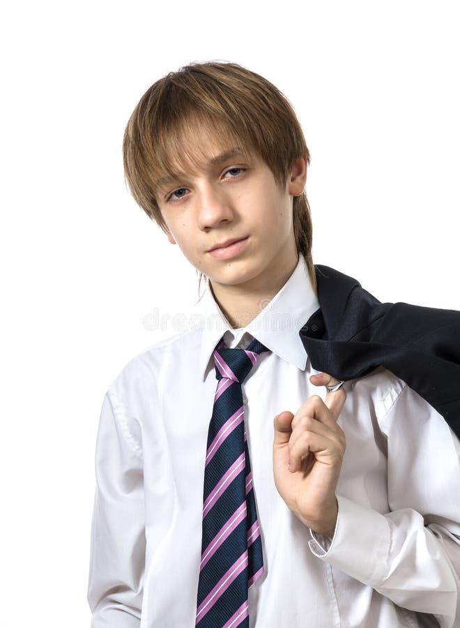 Office Style Showing By Young Boy Stock Photo - Image of textile ...