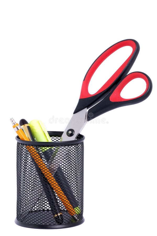 Mix of Office Supplies and Gadgets Stock Photo - Image of desktop ...