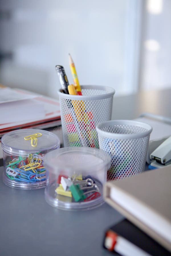 Office supplies stock photo. Image of desk, colorful, pencil - 5258500