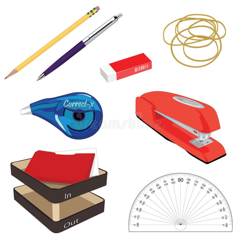Office Supplies Stock Illustrations, Vectors, & Clipart - 172,292 Stock ...