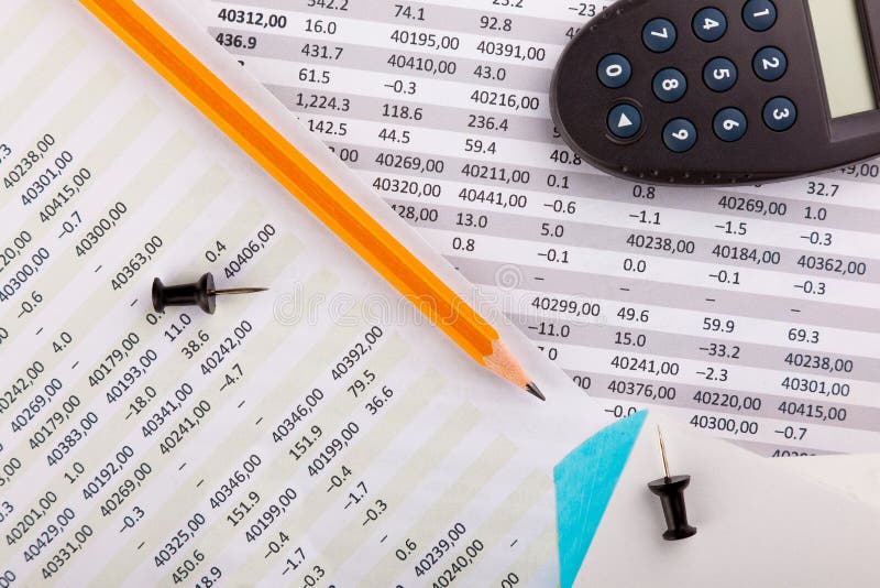 Office Supplies and Financial Documents Stock Photo - Image of office ...