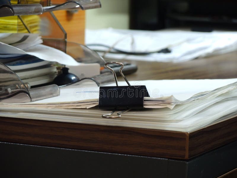 Office Supplies Isolated on Desk Stock Image - Image of accessory ...