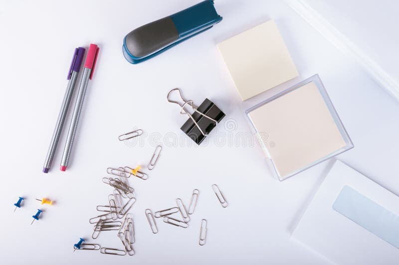 Office supplies stock image. Image of stapler, equipment - 38323933