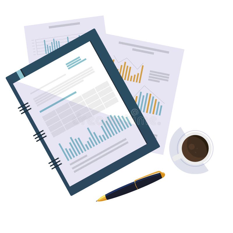 Office Supplies and Note Pad Items Stock Vector - Illustration of ...