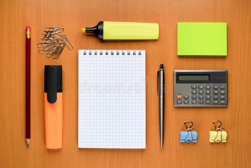 Office supplies stock image. Image of book, markers, pencil - 38915605